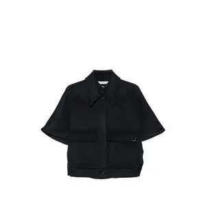 Max Mara Short Sleeve Cashmere Cape - Blue