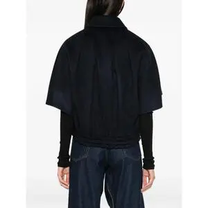 Max Mara Short Sleeve Cashmere Cape - Blue