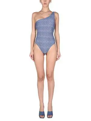 Magda Butrym Cut-out One Piece Swimsuit - Blue