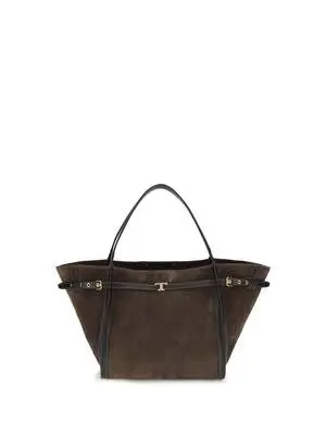 TOD'S Suede Tote Bag - Brown