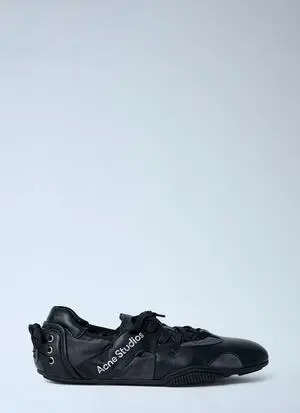 Acne Studios Leather Lace-up Sneakers - Black