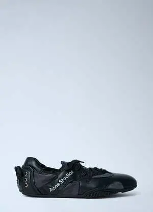 Acne Studios Leather Lace-up Sneakers - Black