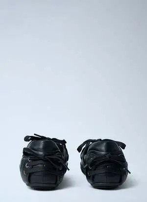 Acne Studios Leather Lace-up Sneakers - Black