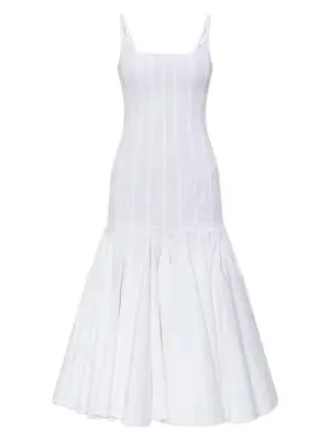 Jacquemus La Robe Agave Cotton Poplin Midi Dress - White