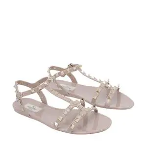 Valentino Garavani Rubber Rockstud Sandals - Pink
