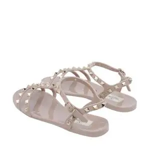 Valentino Garavani Rubber Rockstud Sandals - Pink