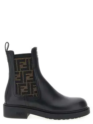 Fendi Filo Ankle Boots - Black