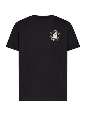Casablanca Black Cotton Jersey Casa Way T-shirt - Multicolor