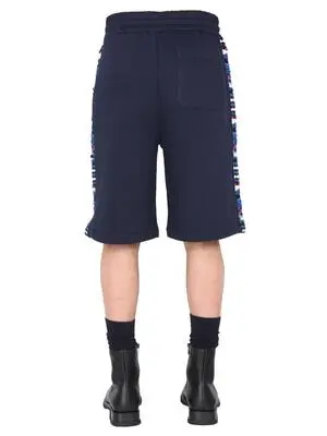 Missoni Embroidered Logo Bermuda Shorts - Blue