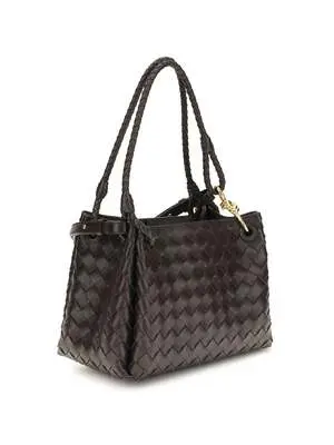 Bottega Veneta Intrecciato Shoulder Bag - Brown