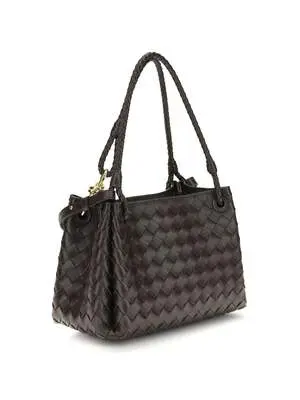 Bottega Veneta Intrecciato Shoulder Bag - Brown