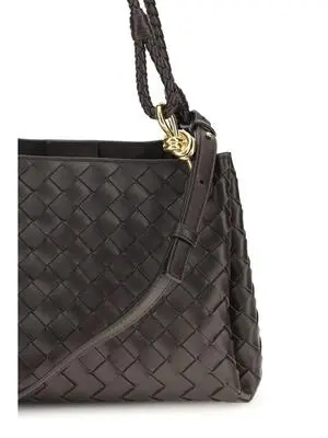 Bottega Veneta Intrecciato Shoulder Bag - Brown