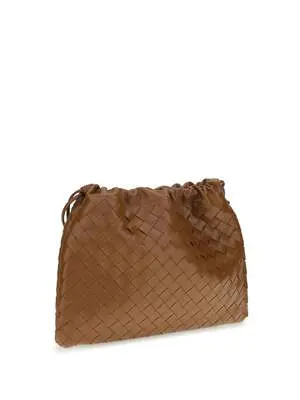 Bottega Veneta Medium Leather Pouch Clutch Bag - Brown