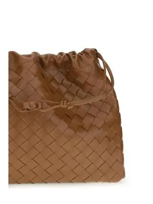 Bottega Veneta Medium Leather Pouch Clutch Bag - Brown