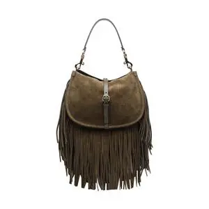 Etro Medium Suede Pony Shoulder Bag - Green