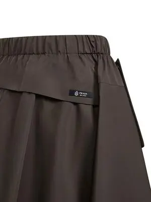 Prada Technical Canvas Circle Midi Skirt - Multicolor