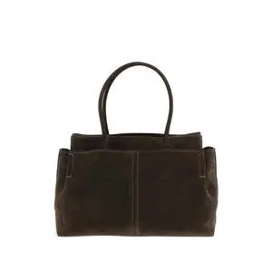 TOD'S Suede Tote Bag - Brown