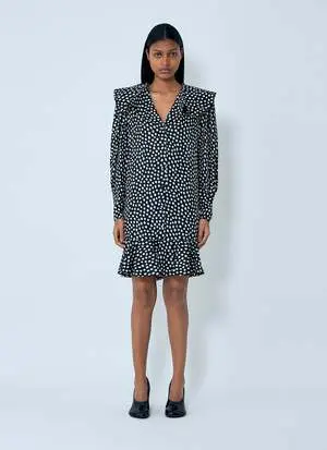 Chloé Polka-dot Mini Dress - Black