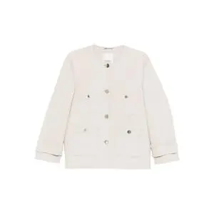 Max Mara Neutrals Jackets Fitted Jackets - Cream