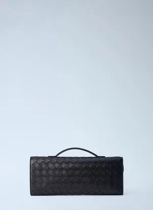 Bottega Veneta Long Andiamo Clutch - Brown
