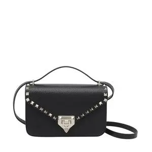 Valentino Garavani Small Rockstud Leather Crossbody Bag - Black