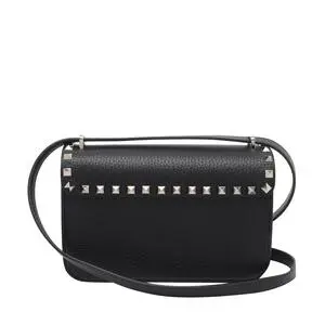 Valentino Garavani Small Rockstud Leather Crossbody Bag - Black