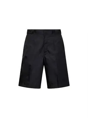 Prada Abbigliamento Black Re-nylon Bermuda Shorts - Multicolor
