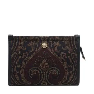 Etro Paisley Jacquard Pouch - Brown