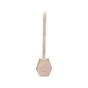 Brunello Cucinelli Calf Leather Hexagonal Keyring - Cream