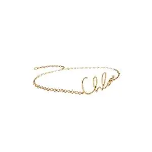 Chloé Brass Chain Link Waist Belt - Gold