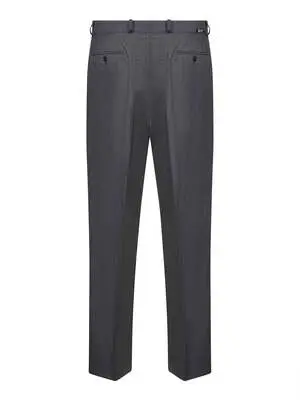 Prada Abbigliamento Slate Virgin Wool Blend Trousers