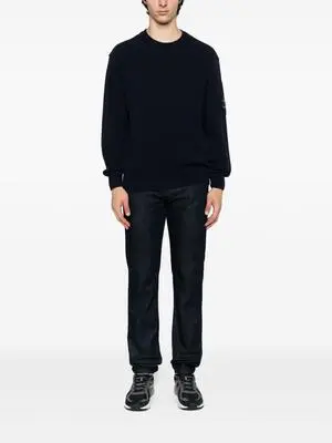 C.P. COMPANY Logo Wool Crewneck Sweater - Multicolor