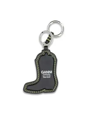 GANNI Western Boot Keyring - Black