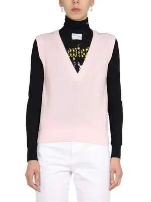 Raf Simons Knitted Vest - Pink