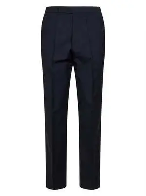 Prada Abbigliamento Blue Wool And Mohair Tailored Trousers - Multicolor