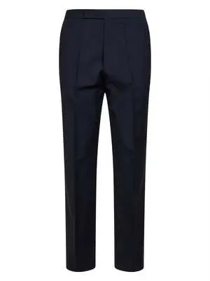 Prada Abbigliamento Blue Wool And Mohair Tailored Trousers - Multicolor