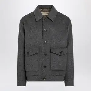 Valentino Garavani Grey Wool And Cashmere-blend Overshirt Jacket - Gray