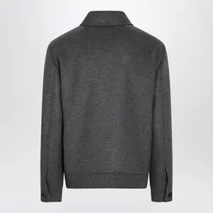 Valentino Garavani Grey Wool And Cashmere-blend Overshirt Jacket - Gray