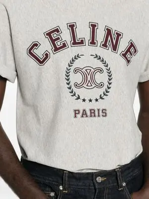 Celine Logo Cotton T-shirt
