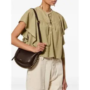 Isabel Marant Étoile Studded Leather Shoulder Bag - Brown