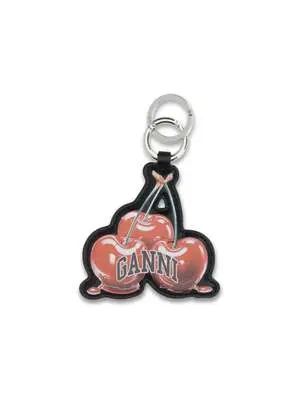 GANNI Cherry Keyring - Red