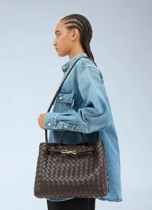 Bottega Veneta Medium Andiamo Handbag - Brown