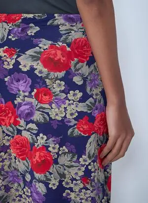 Acne Studios Floral Print Layered Skirt Pants