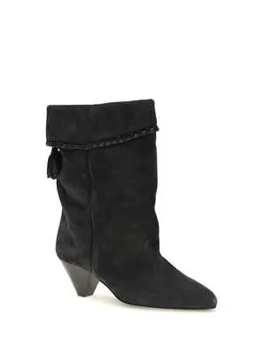 Isabel Marant Étoile Draped Suede Boots - Black