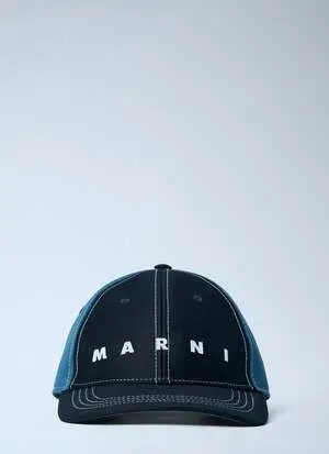 Marni Logo Motif Baseball Cap - Blue