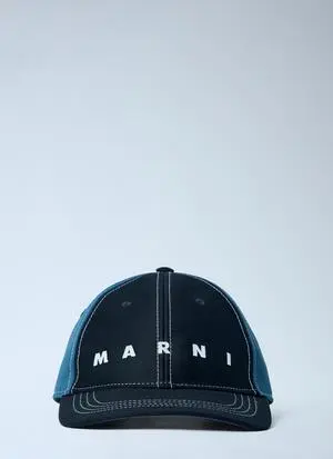 Marni Logo Motif Baseball Cap - Blue