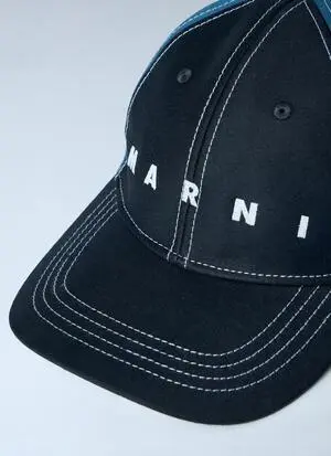 Marni Logo Motif Baseball Cap - Blue