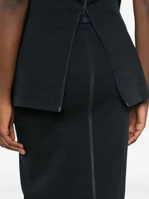 Issey Miyake Cotton Blend Midi Skirt