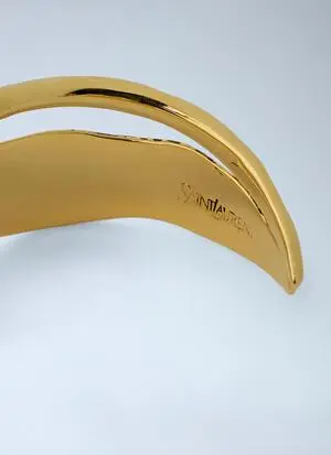 Saint Laurent Textured Metal Bangle