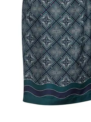 Casablanca Printed Silk Shorts - Multicolor
